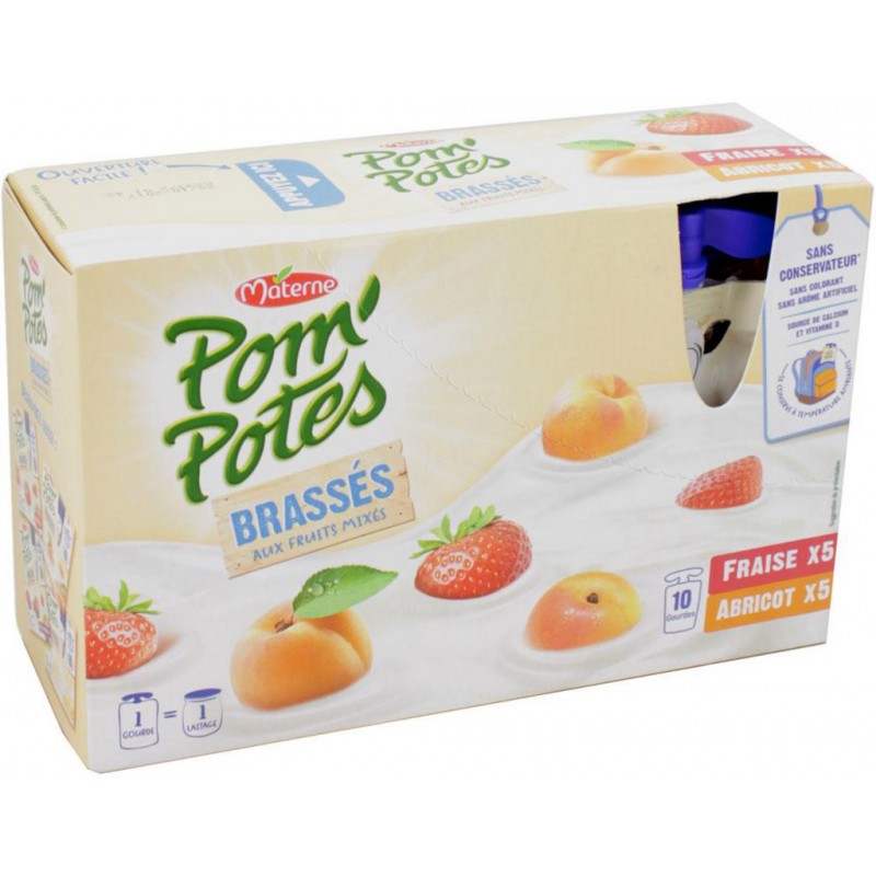 Pom'Potes Pom’Potes Brassé Double Parfum (Boîte de 10 gourdes ...